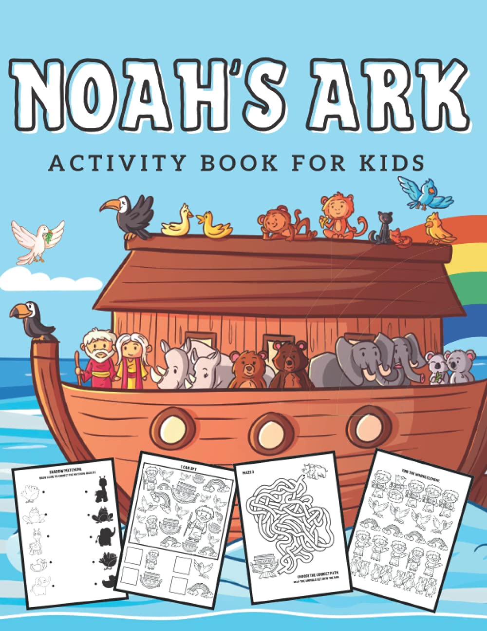 Buy Noah's Ark Activity Book For Kids: Bible Coloring Book For Kids ...