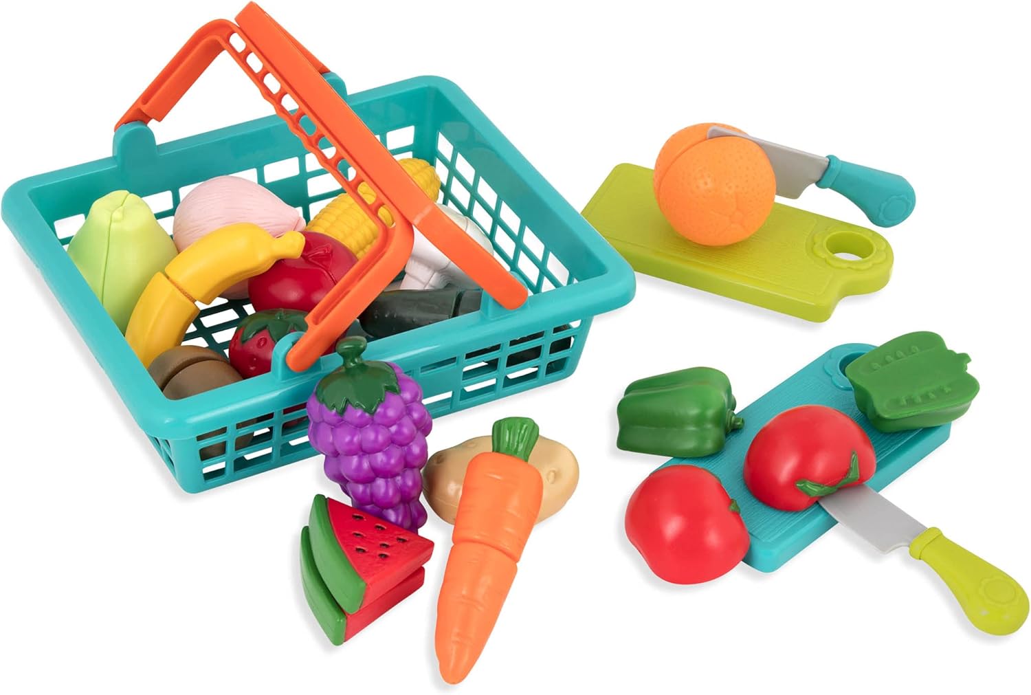 Amazon.com: Battat – Farmers Market Basket – Toy Kitchen Accessories ...