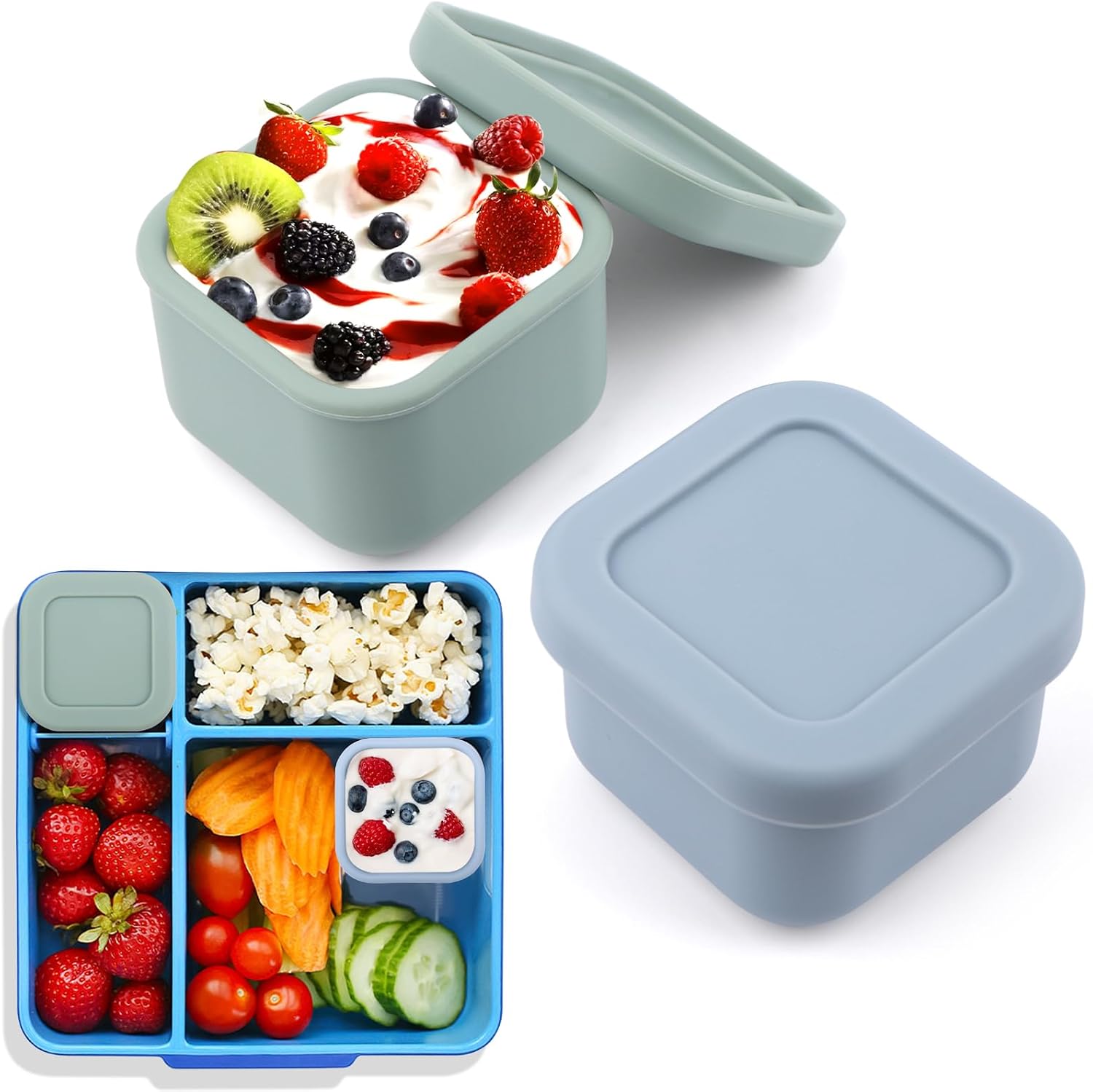Amazon.com: Cadeya Leakproof Dips Containers, Salad Dressing Container ...