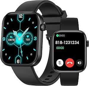 DigiKuber Smart Watch with Answer Make Calls, 1.96'' Waterproof Fitness ...