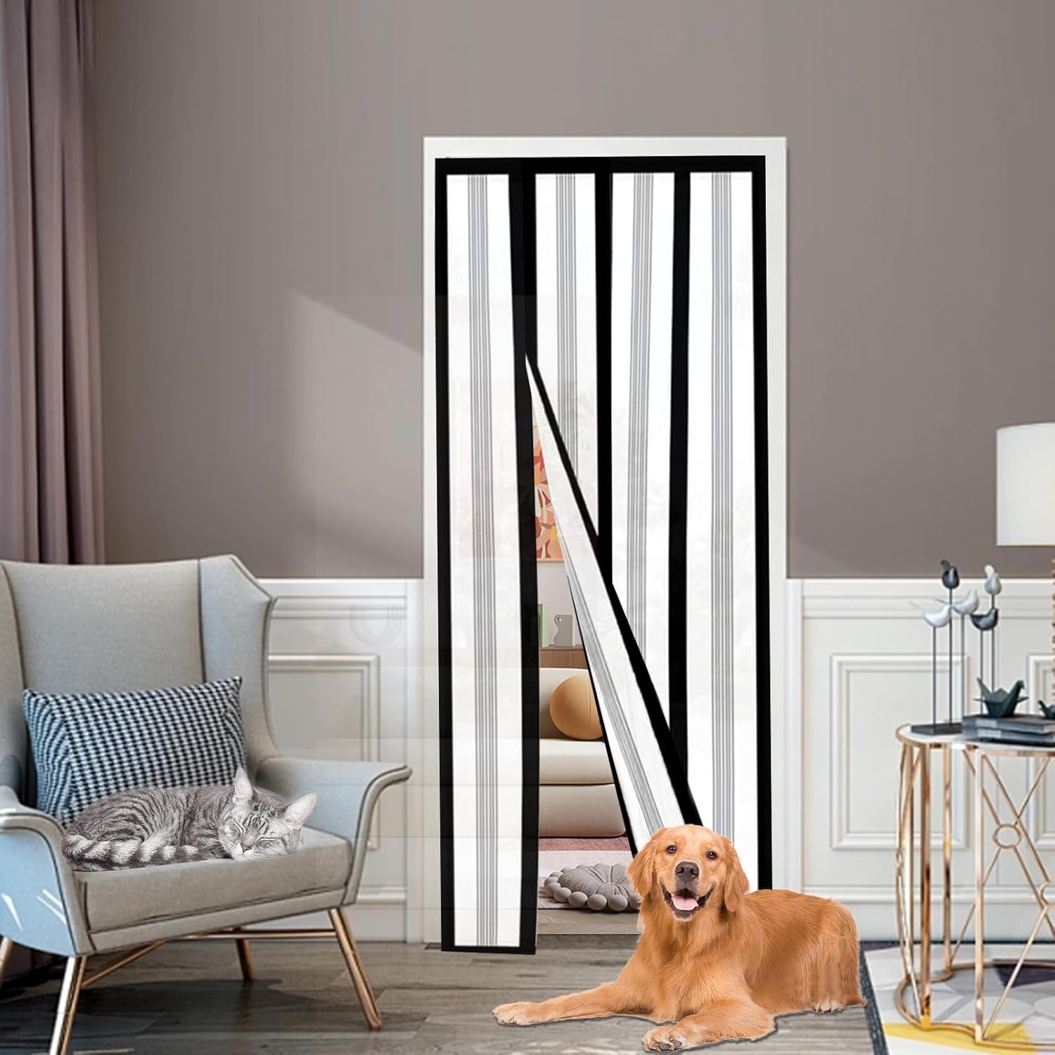 Reversible Left or Right Side Opening Insulated Door Curtain, Keep Cold ...