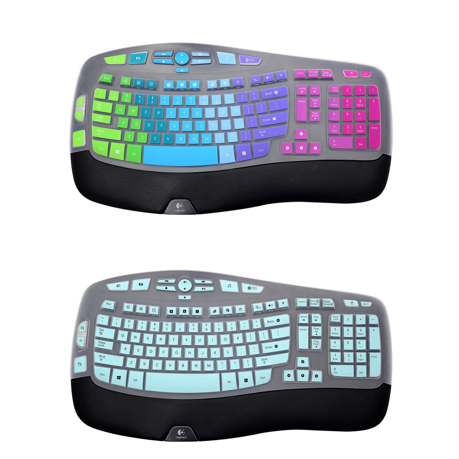Amazon.com: 1Pcs Rainbow Keyboard Cover and Gradient Mint Keyboard ...