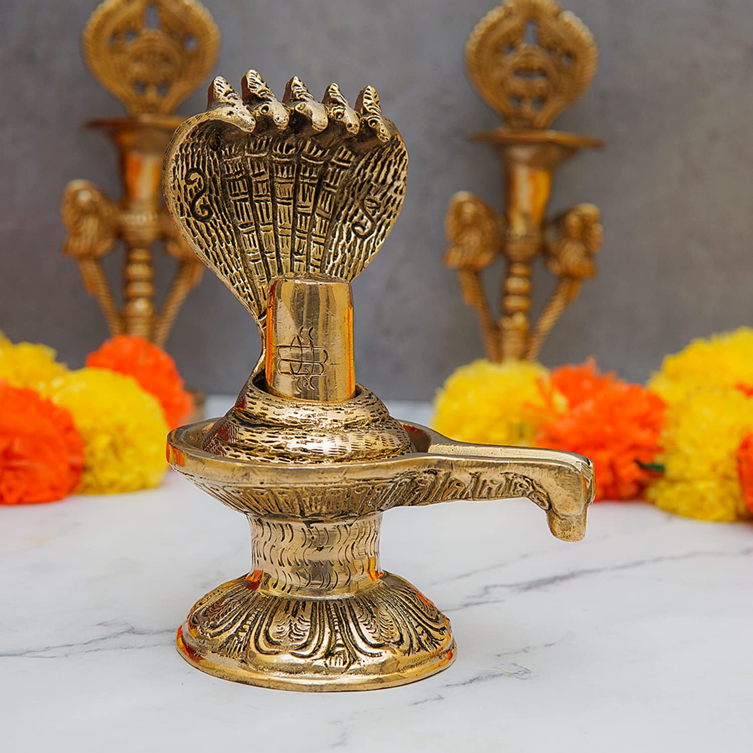 Ladekor Lord Shiva Statue Shivling With Vasuki Nag Shiva Lingam ...