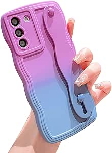 Amazon.com: YYDSUNY for Samsung Galaxy S22 Plus Case with Wrist Strap Stand, Gradient Color Cute ...