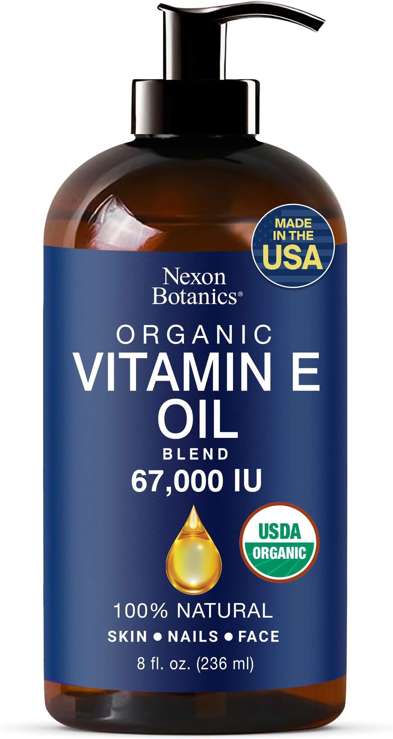 Amazon.com : Organic Vitamin E Oil Blend 67000 IU - 8 fl oz - Vitamin E ...