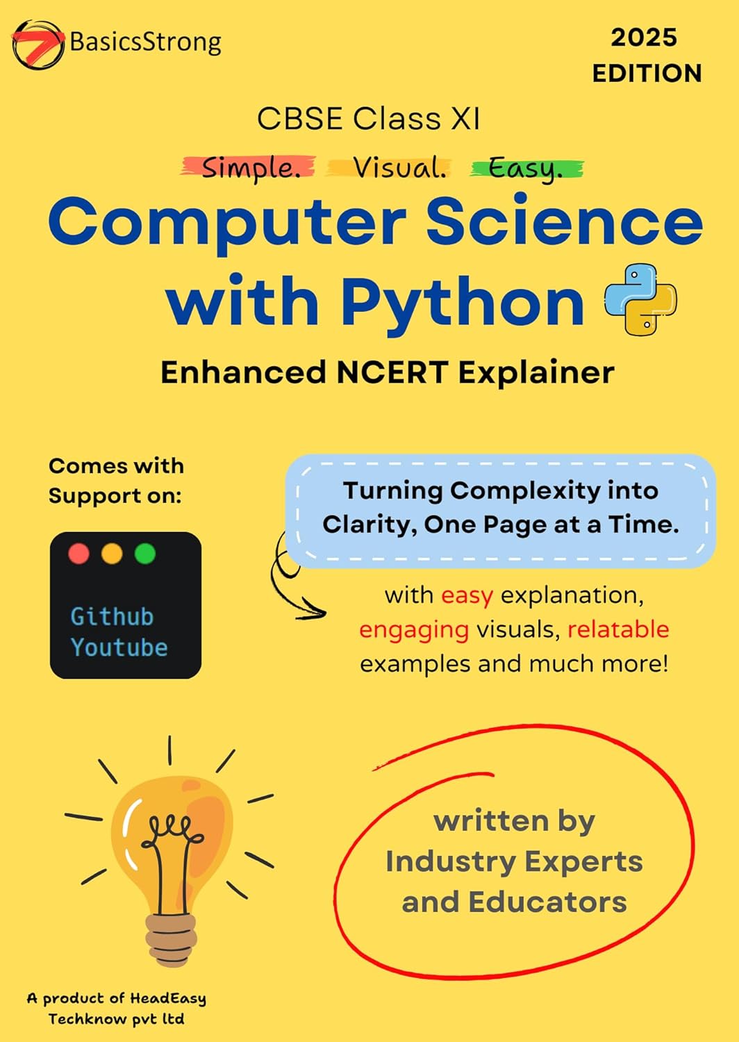 Computer Science with Python for Class 11th CBSE - NCERT Explainer 2025 Edition (Code No. 083 ...
