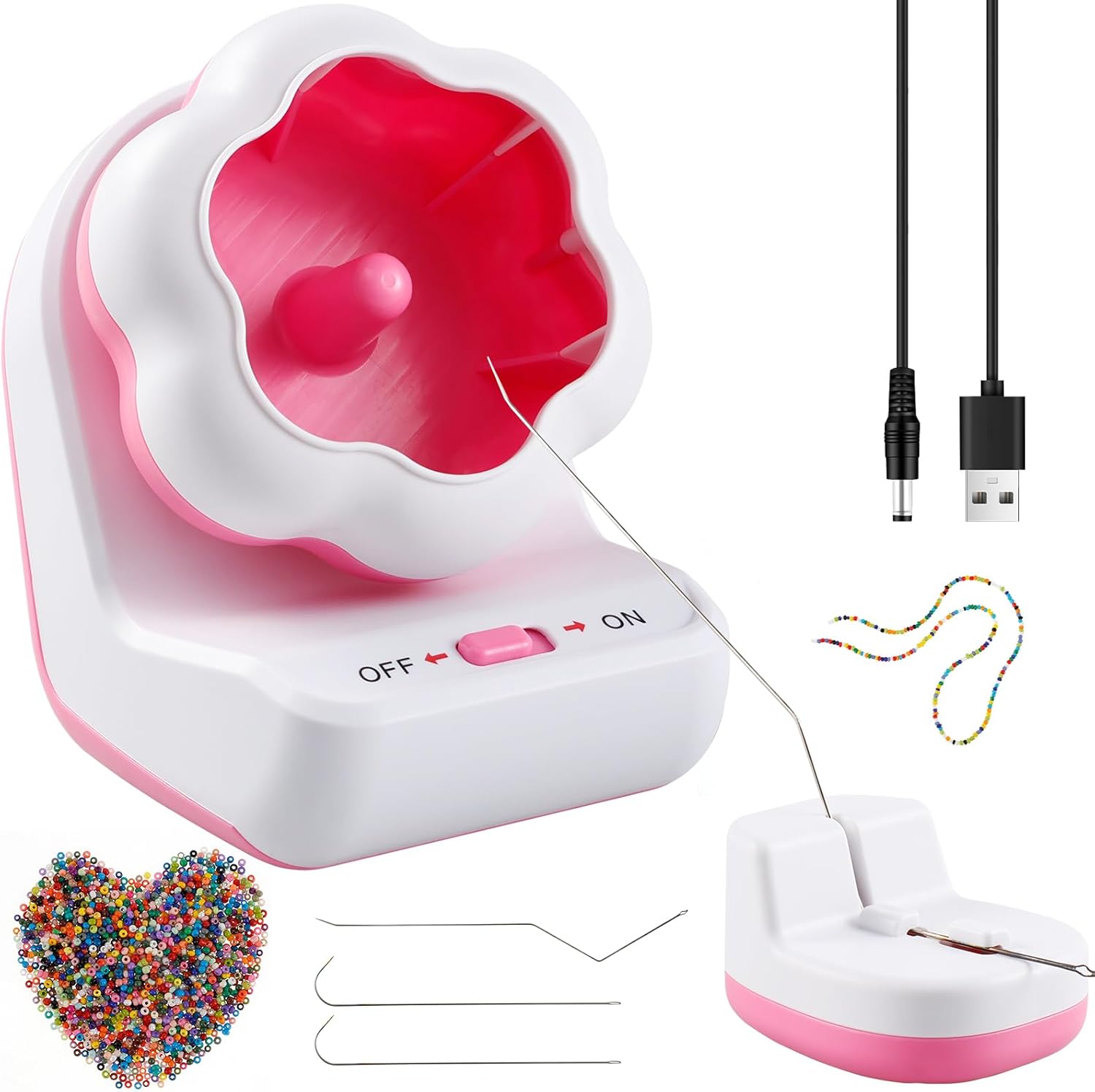 Amazon.com: RVEFOT Electric Clay Bead Spinner with Base, Automatically ...