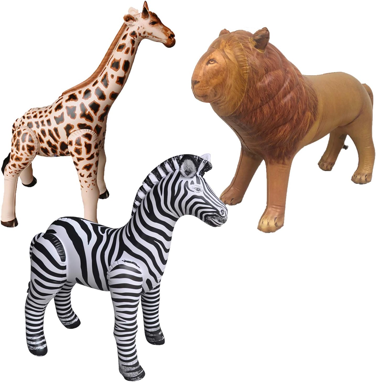 Amazon.com: Jet Creations 3 pack Giraffe Zebra Lion safari Great for ...