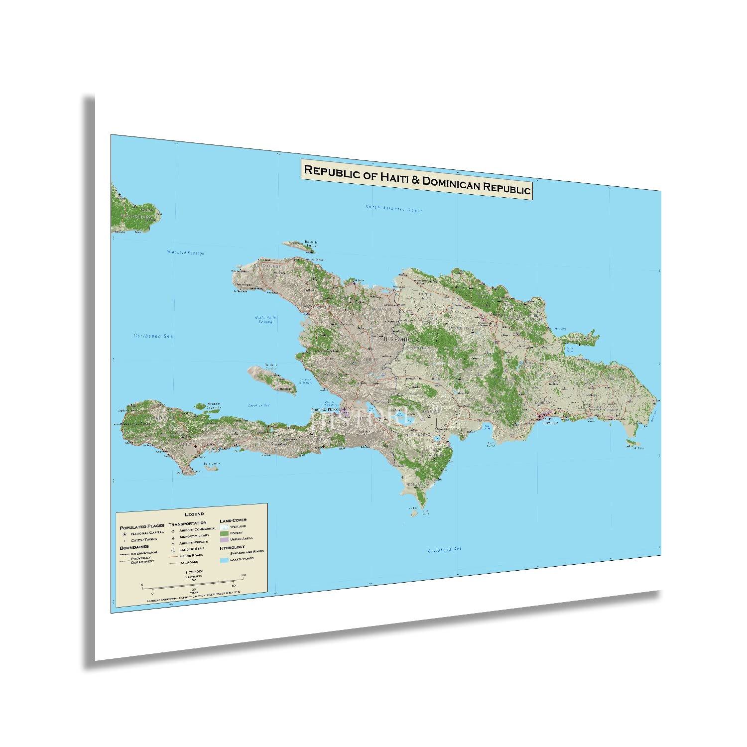 Haiti Elevation Map Topographic Map Of Haiti Stock Illustration