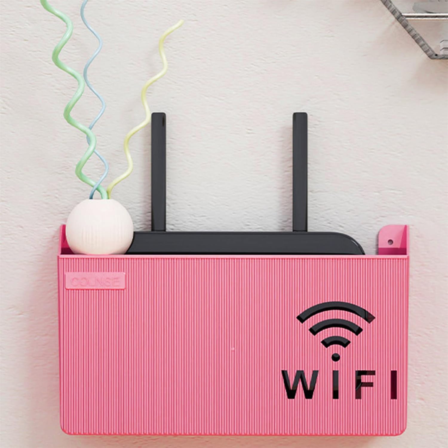 Amazon.com: Wall-Mounted WiFi Storage Box Wireless WiFi Router Storage ...