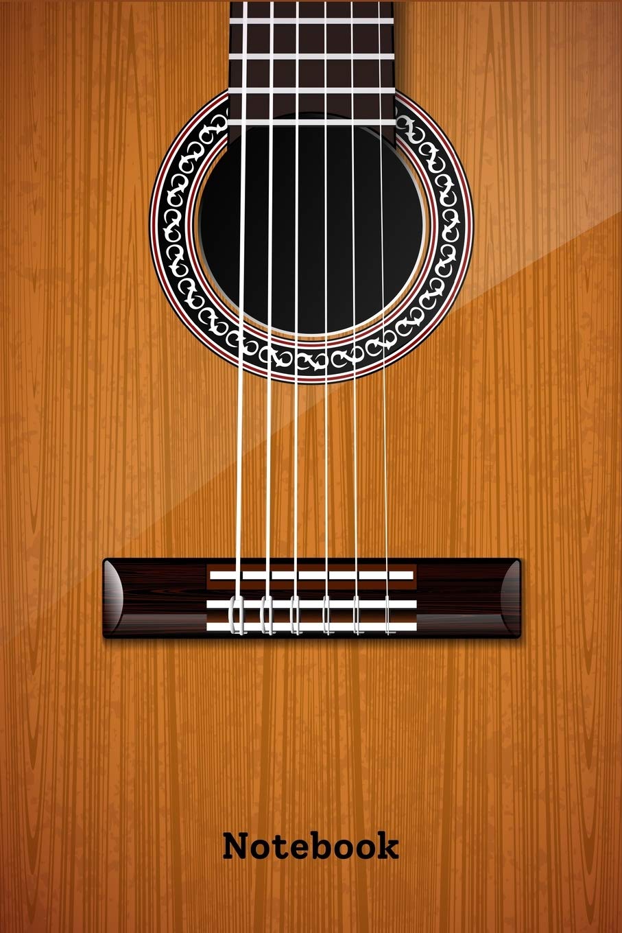 Notebook: Classic Acoustic Guitar Blank Lined Journal To Write In ...