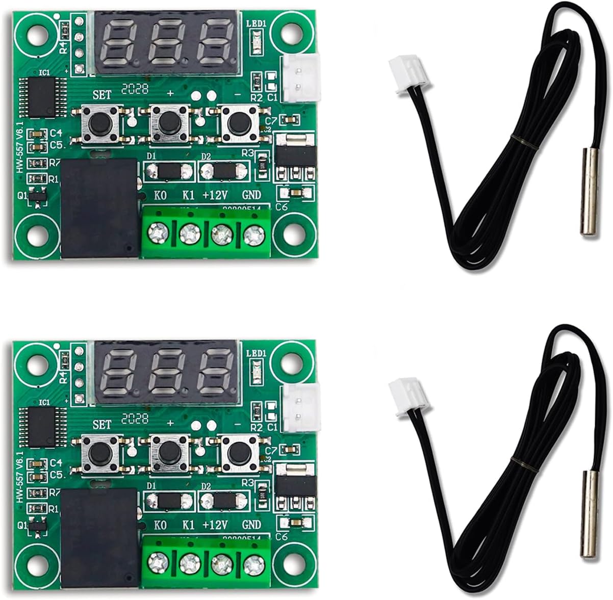 Electronic Spices W1209 12V DC Digital Temperature Controller Board ...