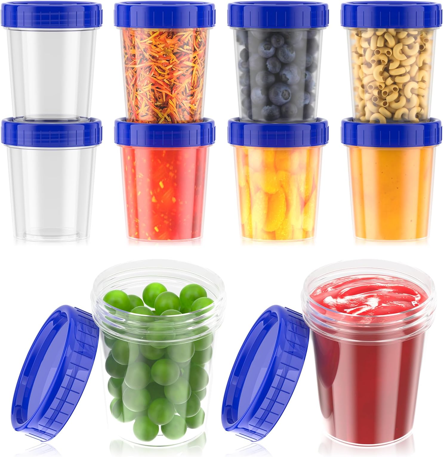 Amazon.com: Condiment Containers with Screw Lids (4-Piece) - Reusable ...