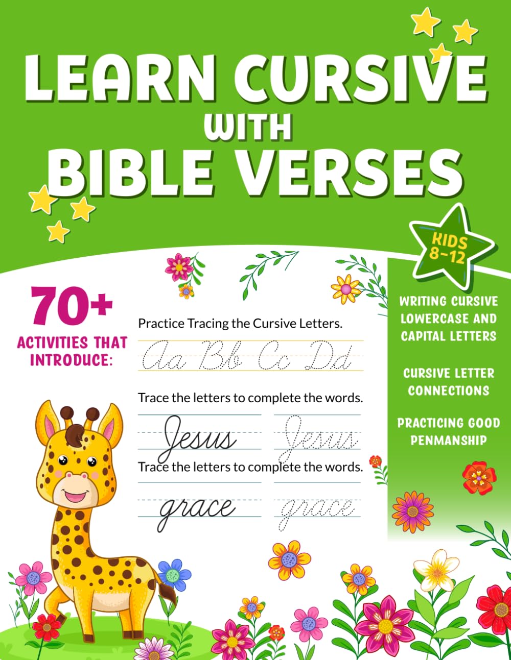 Learn Cursive with Bible Verses: A Fun Workbook for Kids Ages 8-12 ...