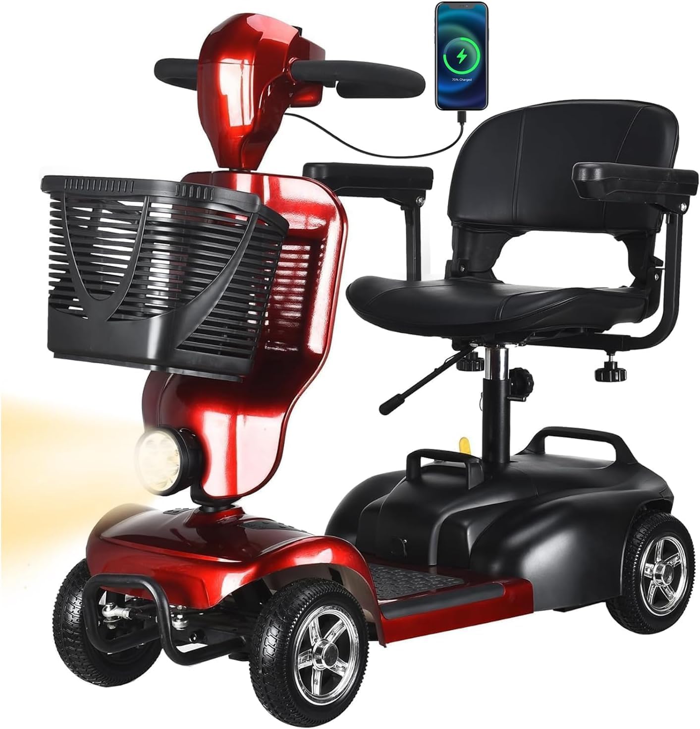 Amazon.com: Large-Scale Electric Mobility Scooter, Easy Collapsible ...