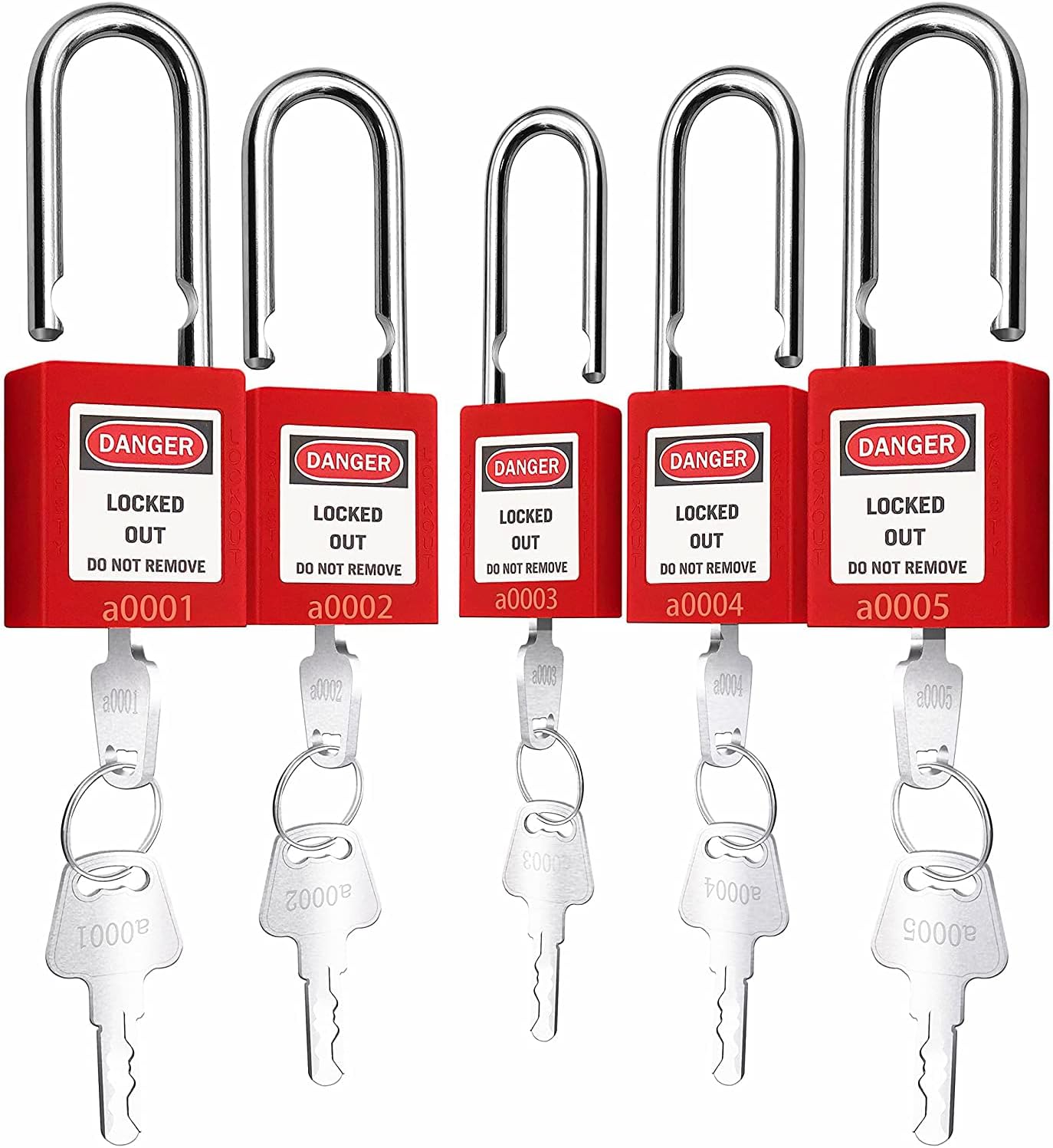 American Lock A1107RED Safety Lock-Out Padlock, Aluminum, Red (Fivе ...