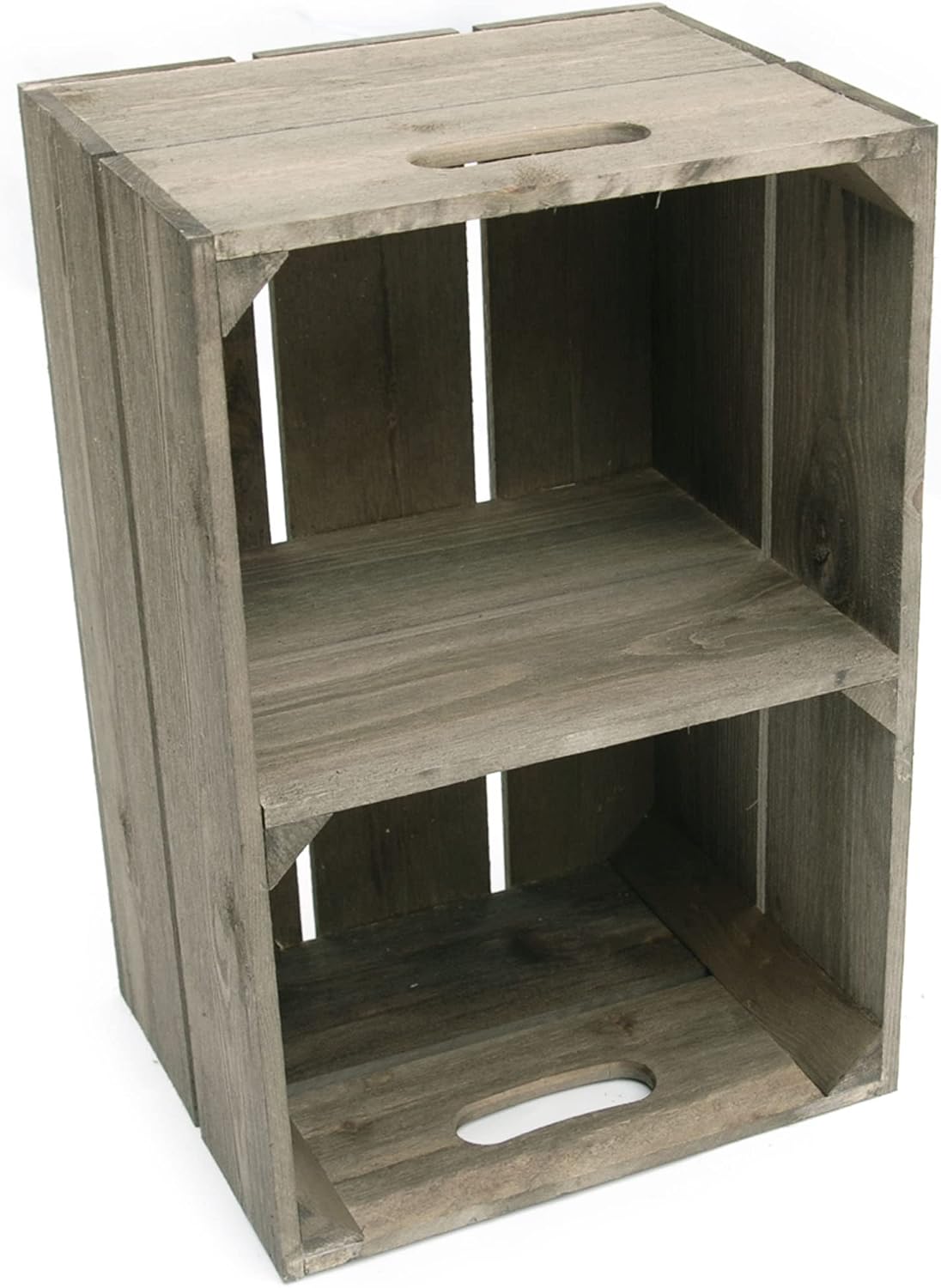 Jones & Grey Vintage Style Rustic Wooden Apple Fruit Crate Bushel Box ...