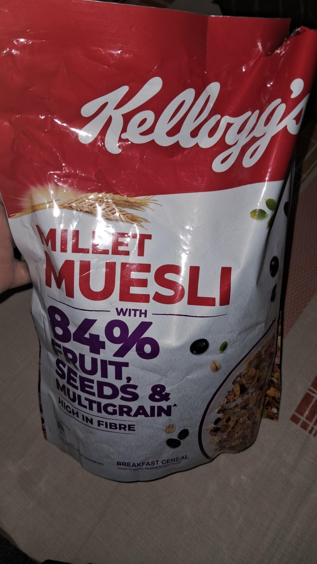 Kellogg's Millet Muesli with 84% Fruit, Seed & Multigrain 500g | High ...