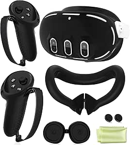 Amazon.com: Silicone Cover Set Compatible with Meta Oculus/Quest 3, VR ...