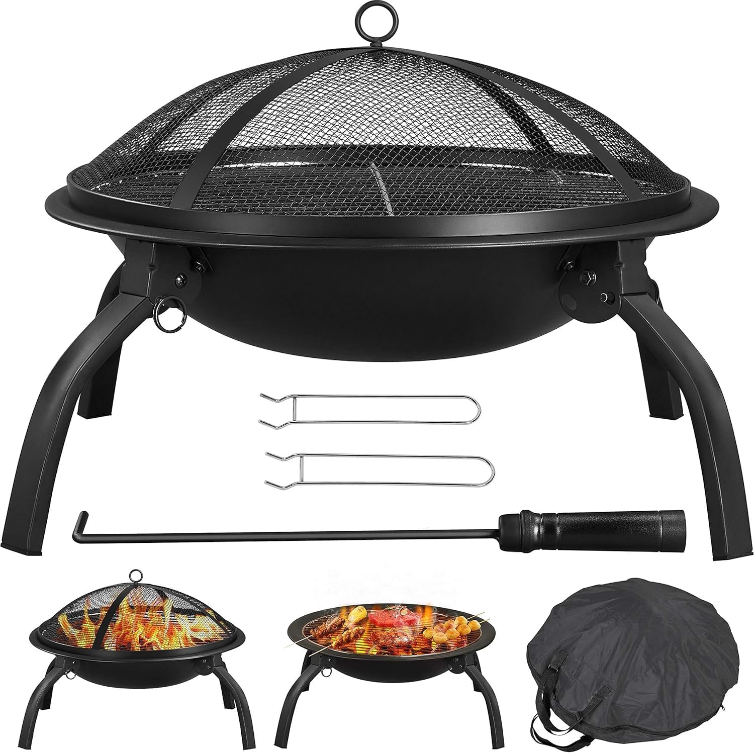 HH Home Hut Fire Pit Folding Portable heater for Outdoors,Ideal for ...