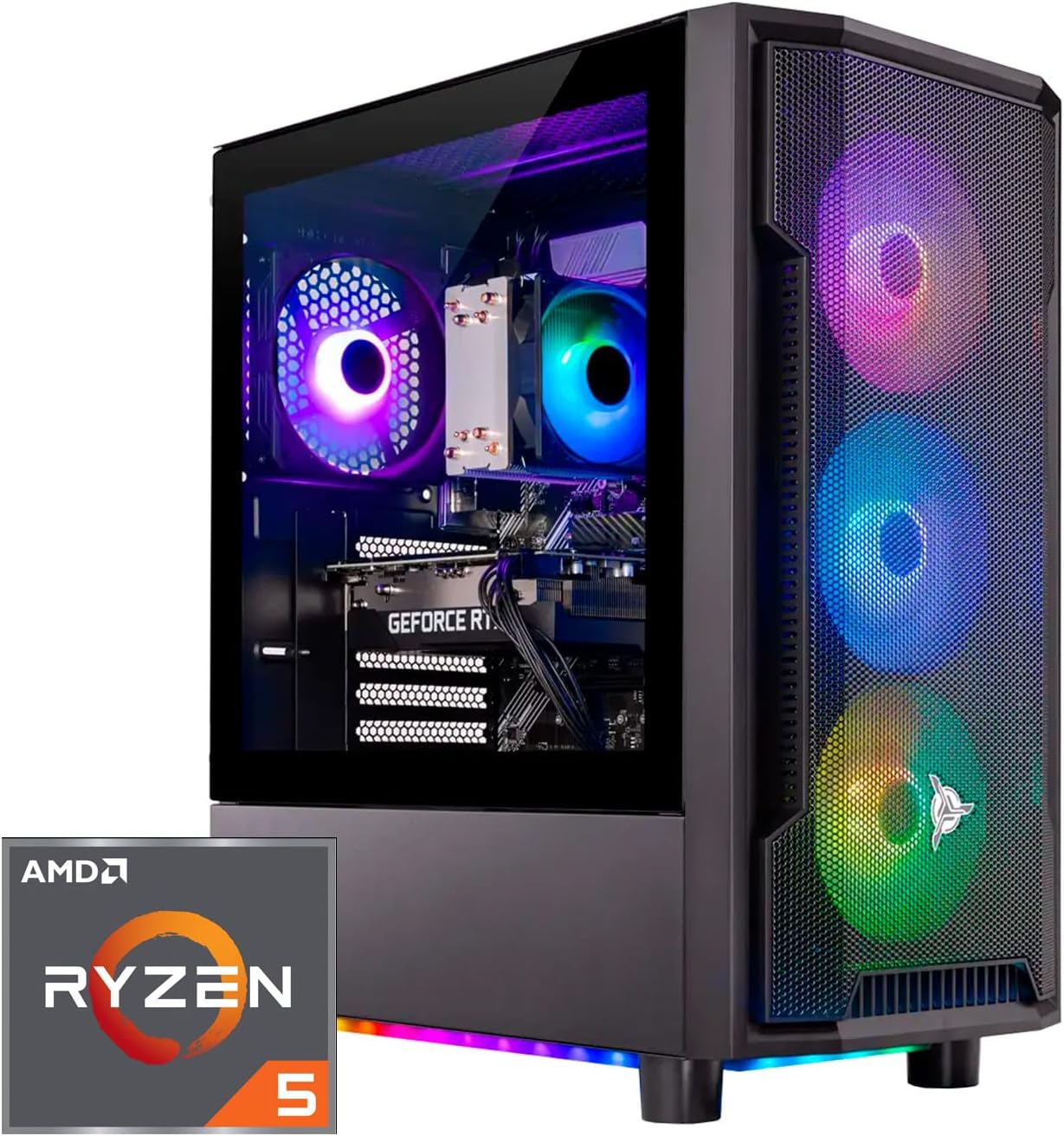 Amazon.com: Skytech Shadow Gaming PC Desktop, Ryzen 5 5600 3.5 Ghz (4 ...