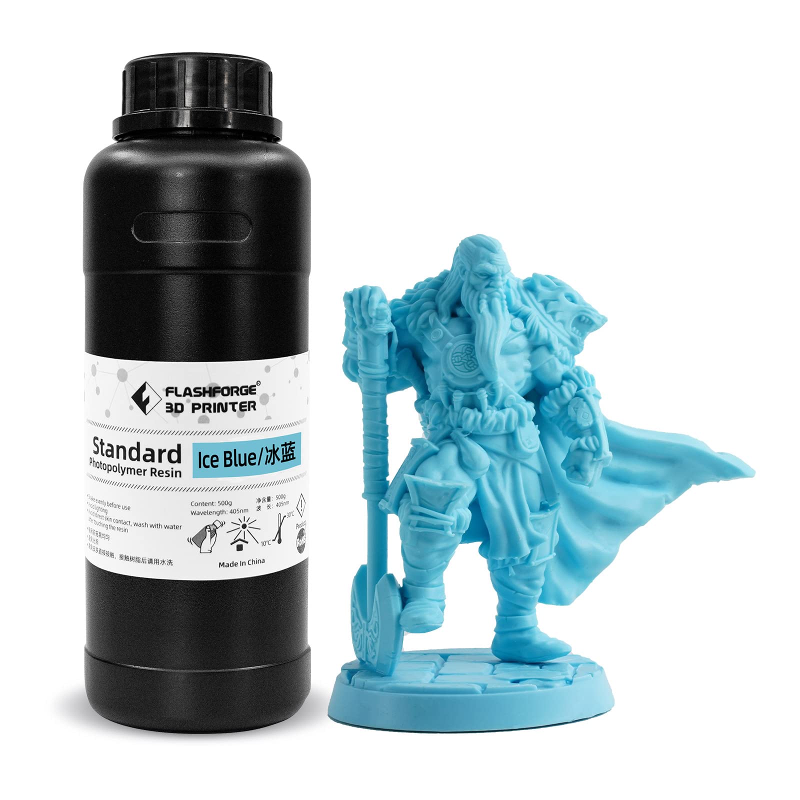Snapklik.com : FLASHFORGE 3D Printer Resin, LCD UV-Fast-Curing Resin 405nm Standard Photopolymer ...