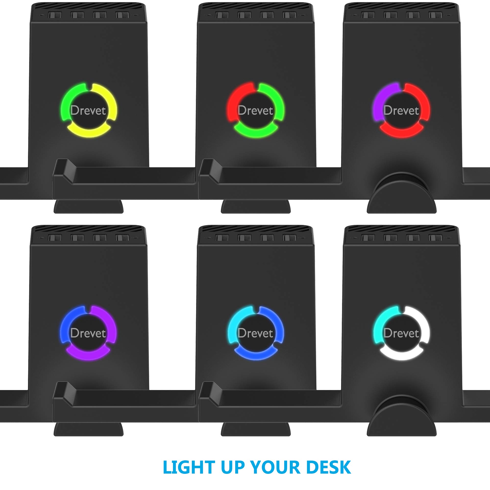 Buy KAFRI Gaming Headphone Stand with USB Hub,RGB Clamp Dual Headset ...