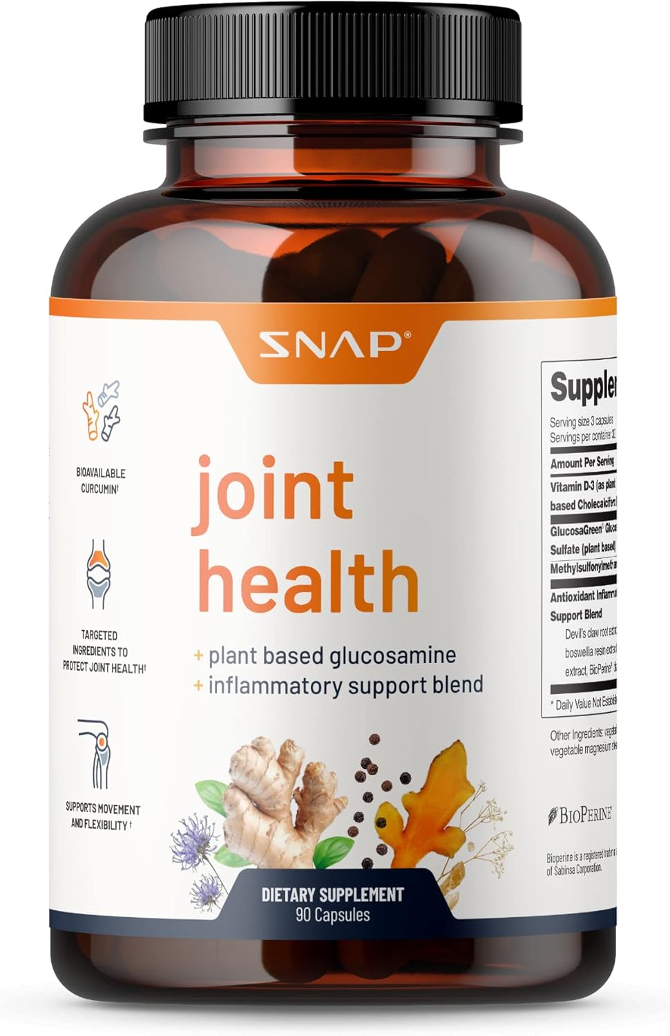 Amazon.com: Snap Supplements Joint Health Support Supplement, Plant ...