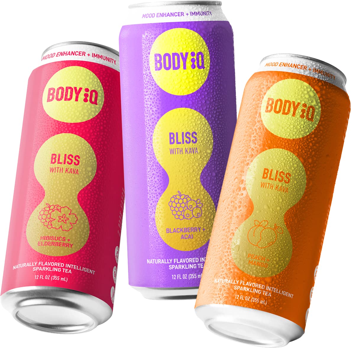 BLISS Té espumoso inteligente sin cafeína (variedad de sabores mixtos ...