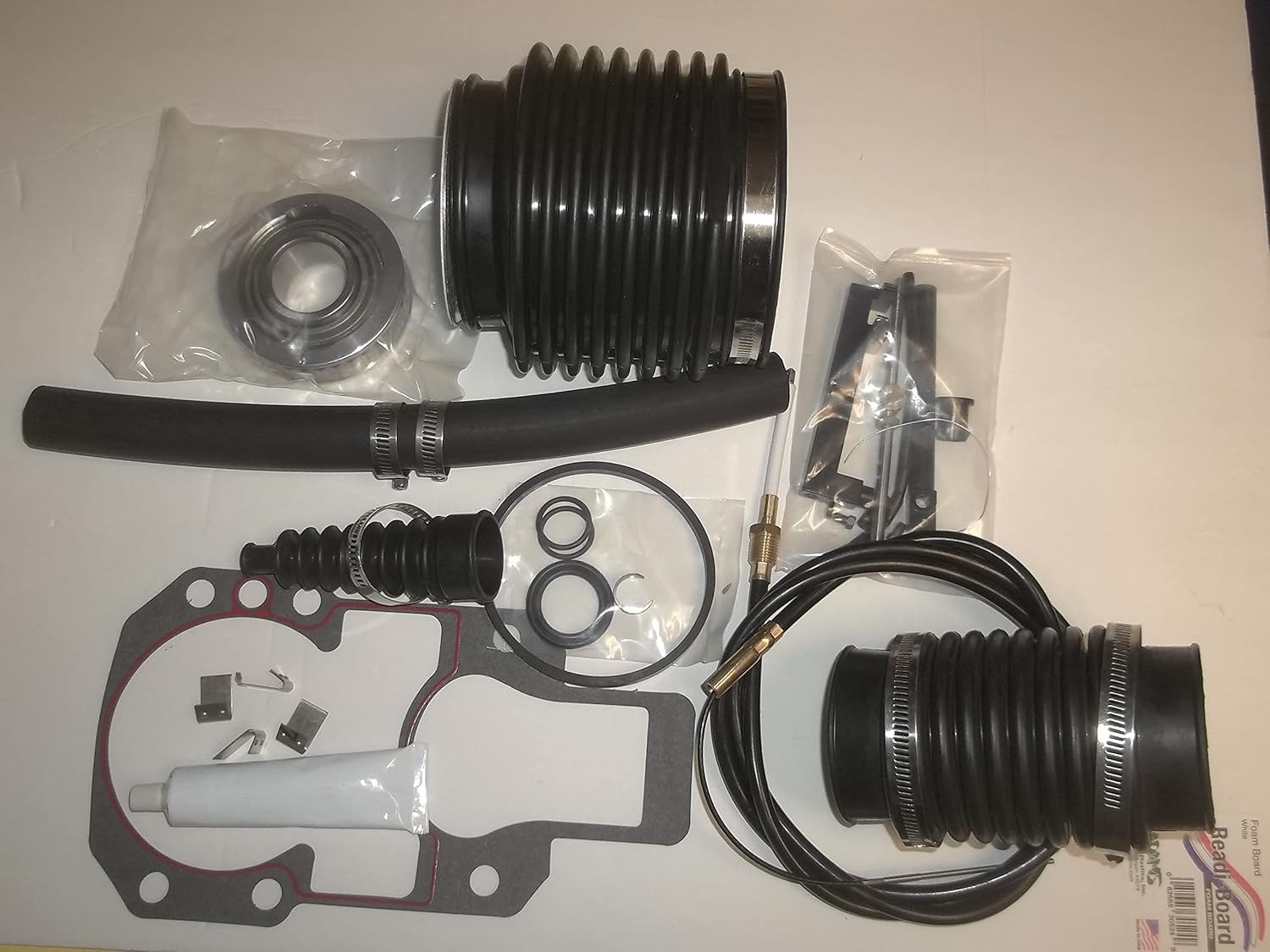 Amazon.co.jp: Transom Sterndrive サービスキット 接着剤付き シフトケーブル ジンバルベアリング ベローズ付き ...