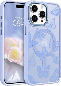 Amazon.com: BENTOBEN for iPhone 15 Pro Case,Cute Butterfly Pattern iPhone 15 Pro Magnetic Case ...