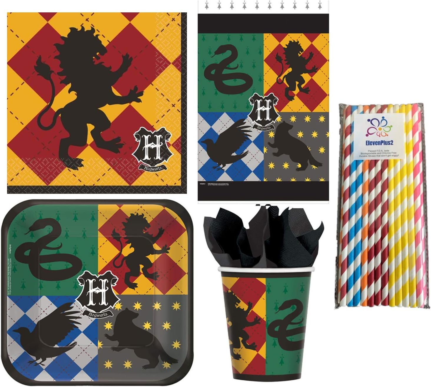 Amazon.com: Harry Potter Birthday Party Supplies Pack for 16 Guests ...