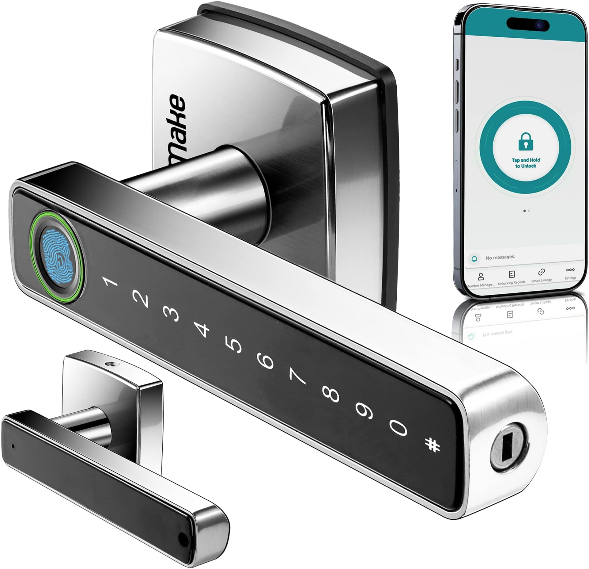 Amazon.com: Fingerprint Door Handle - Fingerprint Door Lock with Keypad ...