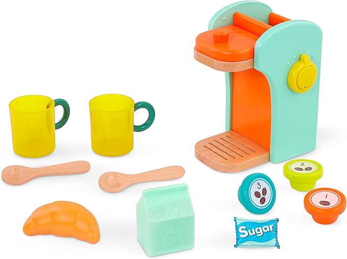 Amazon.com: B. toys – Café au Play – Pretend Play Wooden Coffee Maker ...