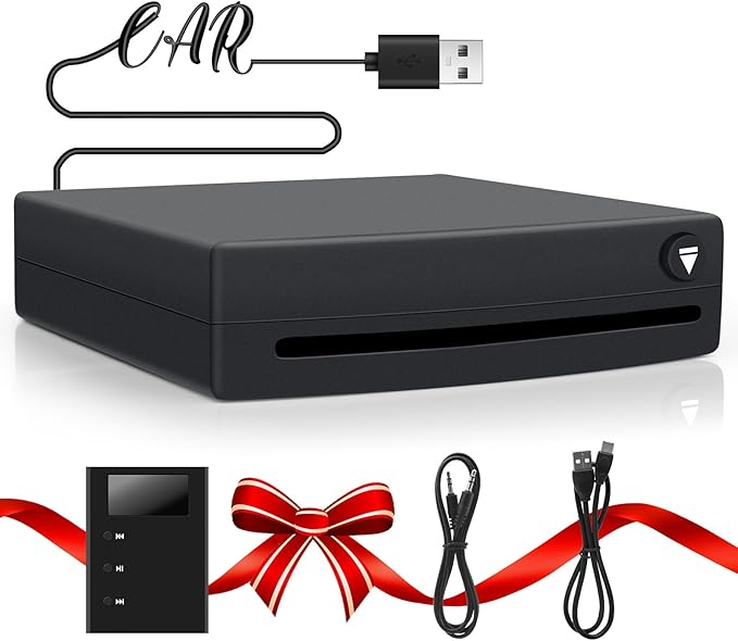 Homlab Portable Car CD Player - USB Plug and Play, External CD Player ...