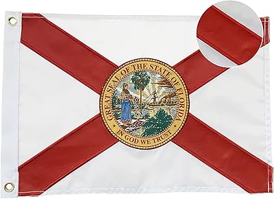 Amazon.com : TOPFLAGS Florida Flag 12x18 Inch Made in USA Embroidery ...