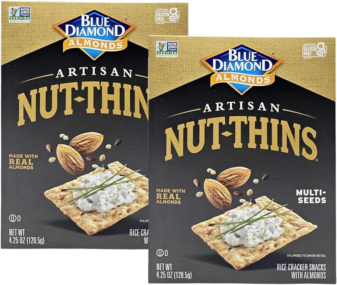 Amazon.com: Blue Diamond Almonds Nut-Thins Gluten Free Cracker Crisps ...