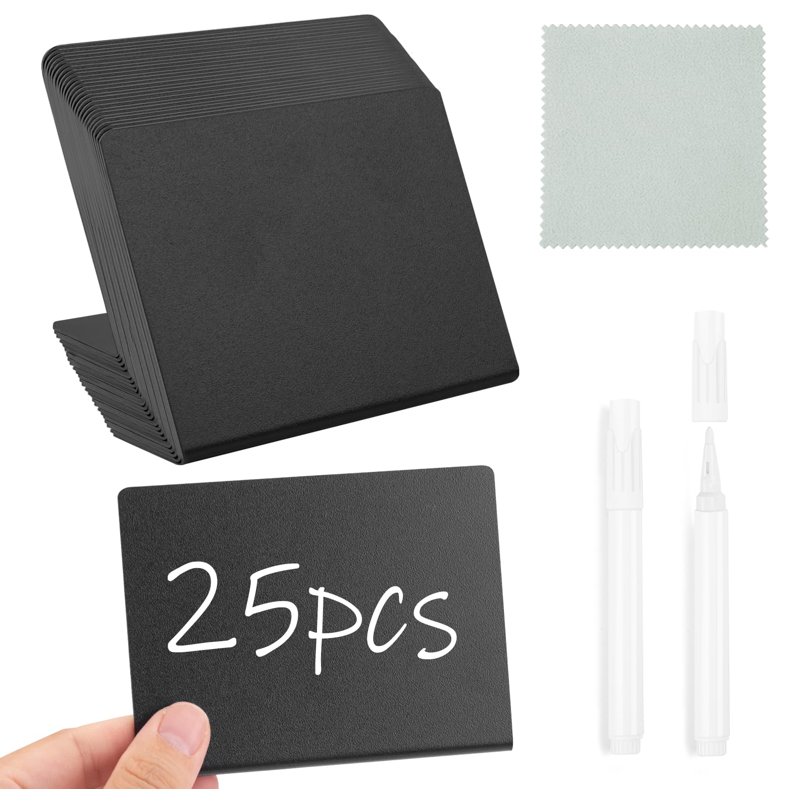 Snapklik.com : 25 Pcs PVC Mini Chalkboard Signs, 3"x39" Tabletop ...