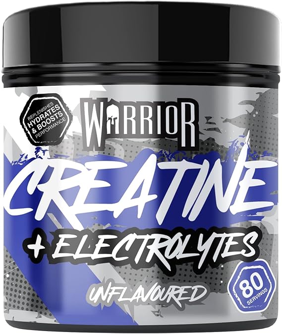 Warrior Creatine Monohydrate Powder + Electrolytes Powder 360g (80 ...