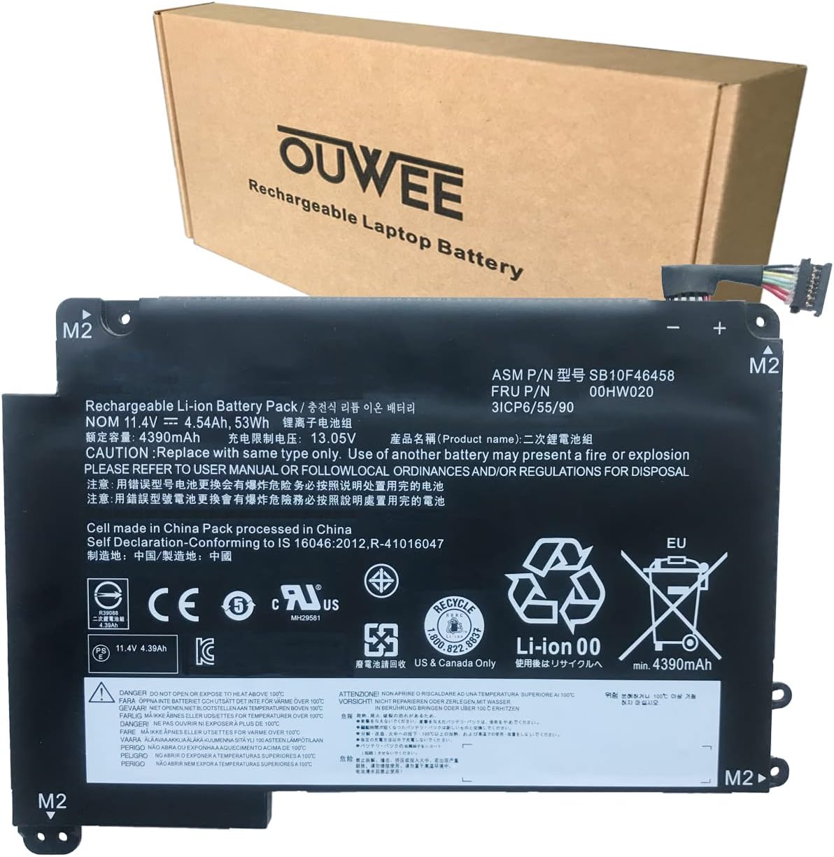 Amazon.com: OUWEE L17M3P55 Laptop Battery Compatible with Lenovo ...