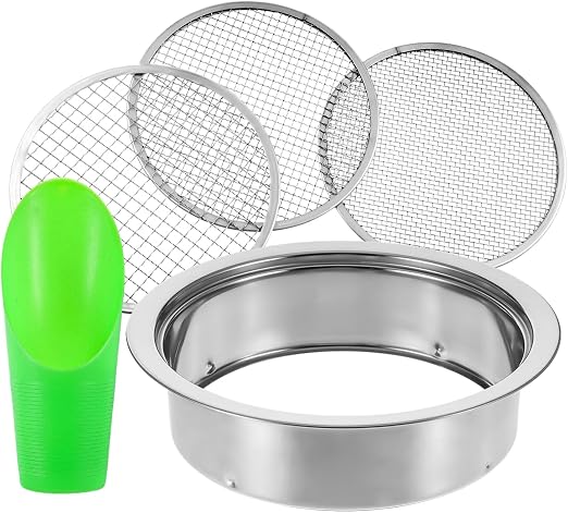 Amazon.com : Lemecima Soil Sieve Sifter Set, Stainless Steel, 3 ...