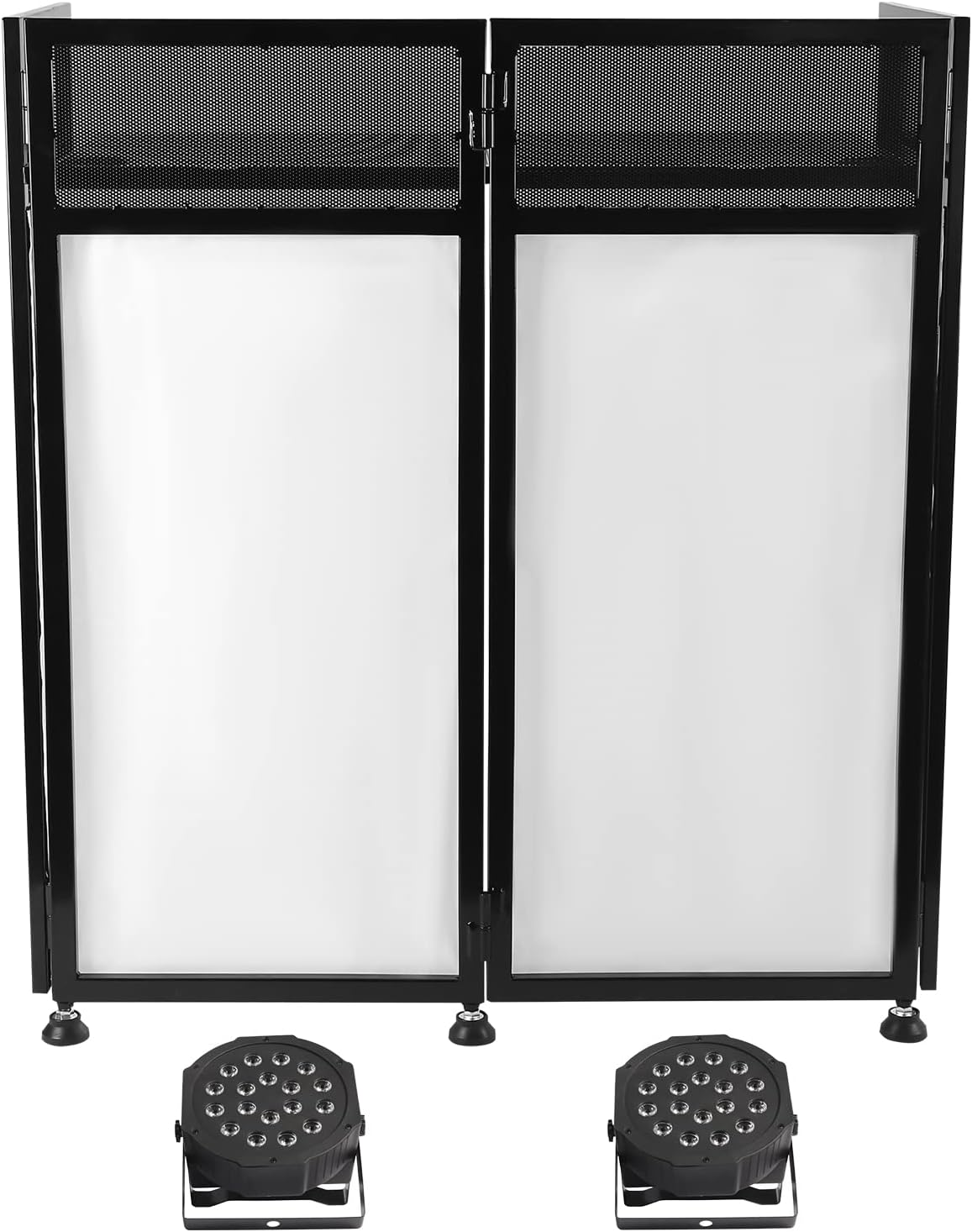 Amazon.com: DJ Event Booth Facade, White/Black Metal Frame Booth With 2 ...