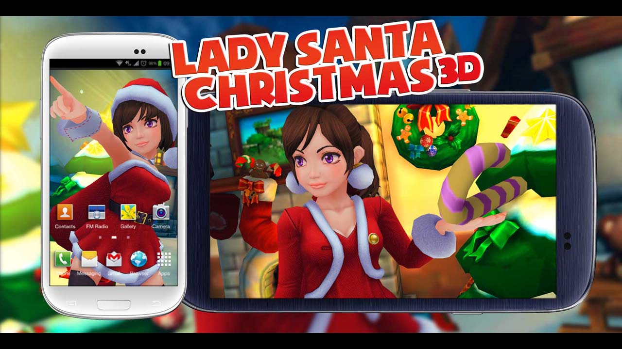 LADY SANTA CHRISTMAS 3D HD Live Wallpaper-Amazonアプリストアのアプリ