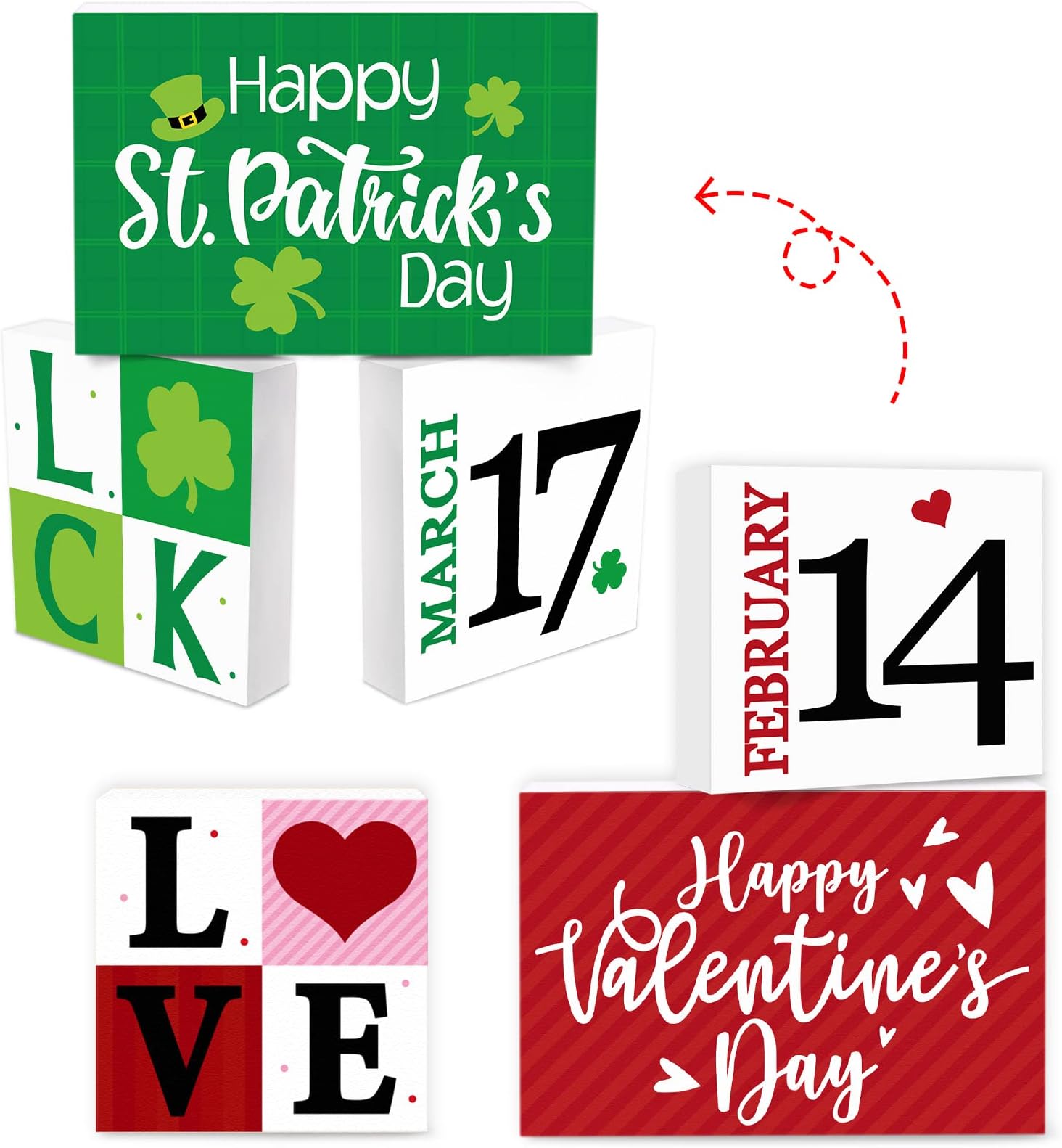 Amazon.com: 3pcs St. Patrick's Day Wooden Table Decorations ...