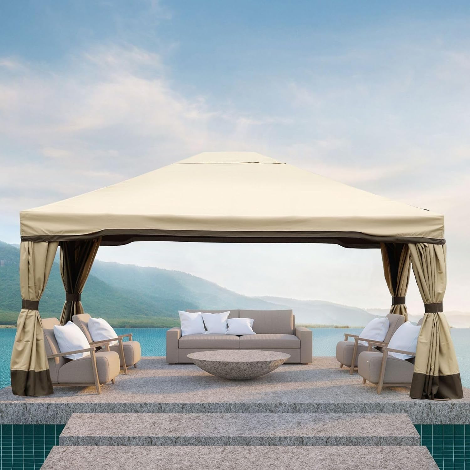 Amazon.com : BPS 14 x 12 ft. Outdoor Gazebo Tent Canopy Shelter ...