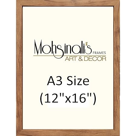 A3 Photo Frame (12"X16" Photo Size, Teak Wall Mount : Amazon.in: Home ...
