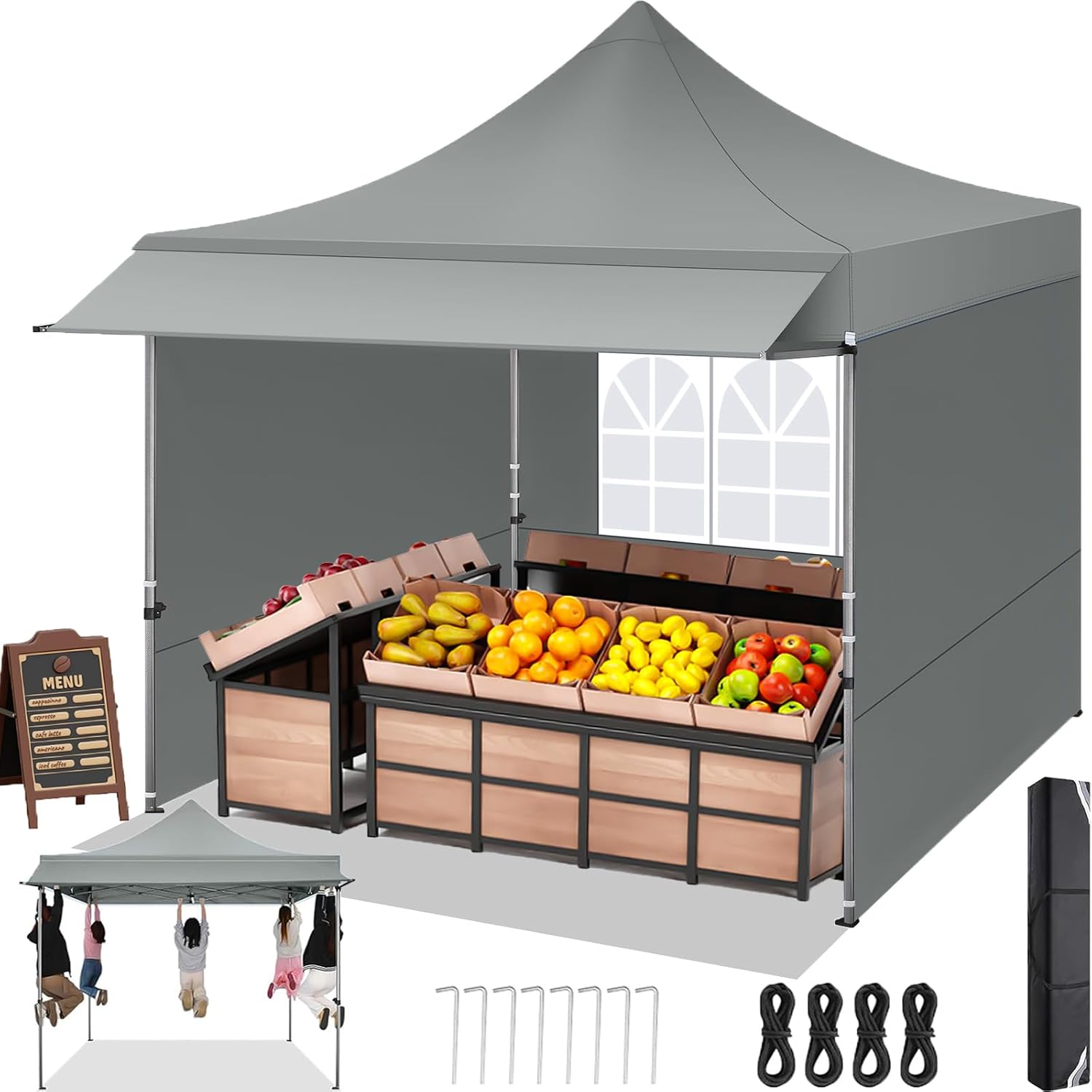 Amazon.de: COBIZI Faltpavillon Pavillon 3x3 mit 23 SF Erweiterte ...