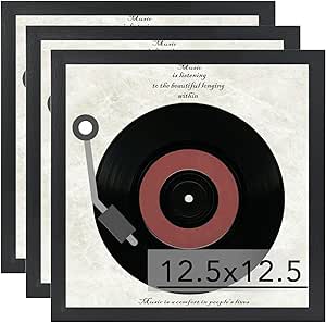 Amazon.com - JCJMY Wood Vinyl Record Frame for the Wall, Display 12 ...