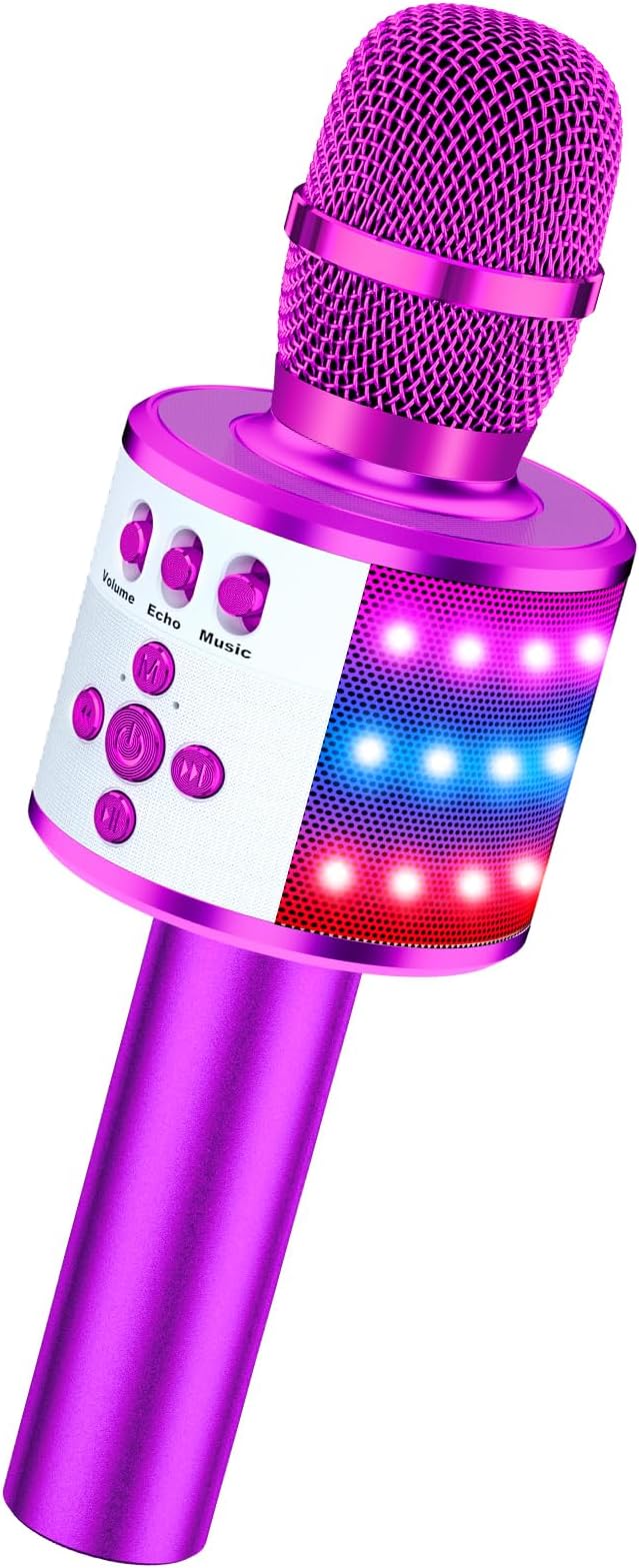Amazon.com: BONAOK Bluetooth Wireless Karaoke Microphone with LED ...