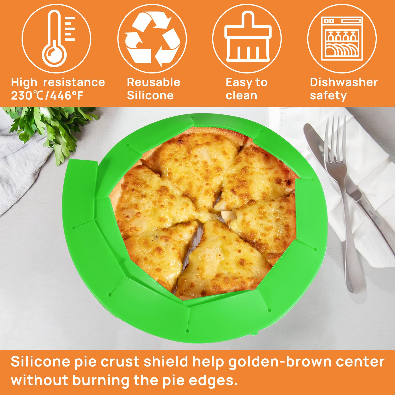 Snapklik.com : Pie Crust Shield, Adjustable Pie Crust Covers For Edges ...
